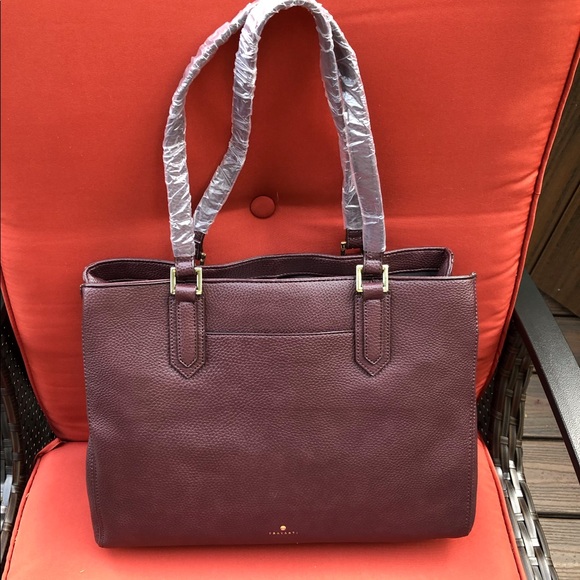 Travanti | Bags | Burgundy Work Tote | Poshmark